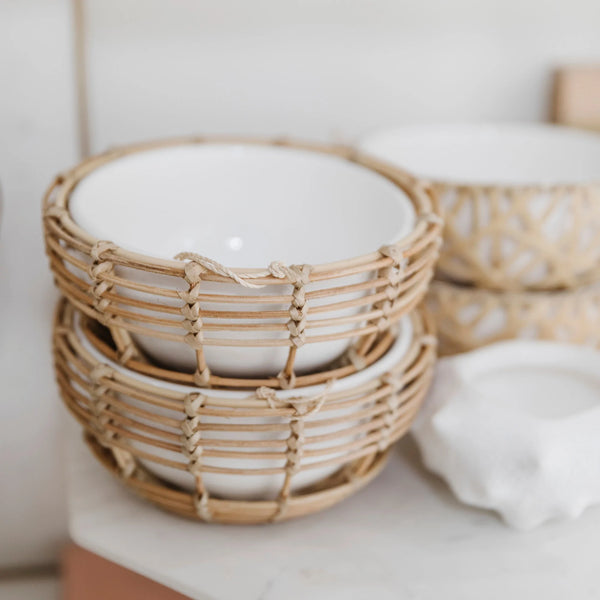 Wicker & Bamboo Bowl – Bon Bon