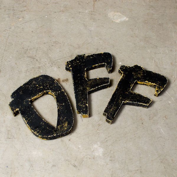 Metal Wall Letters OFF – Bon Bon